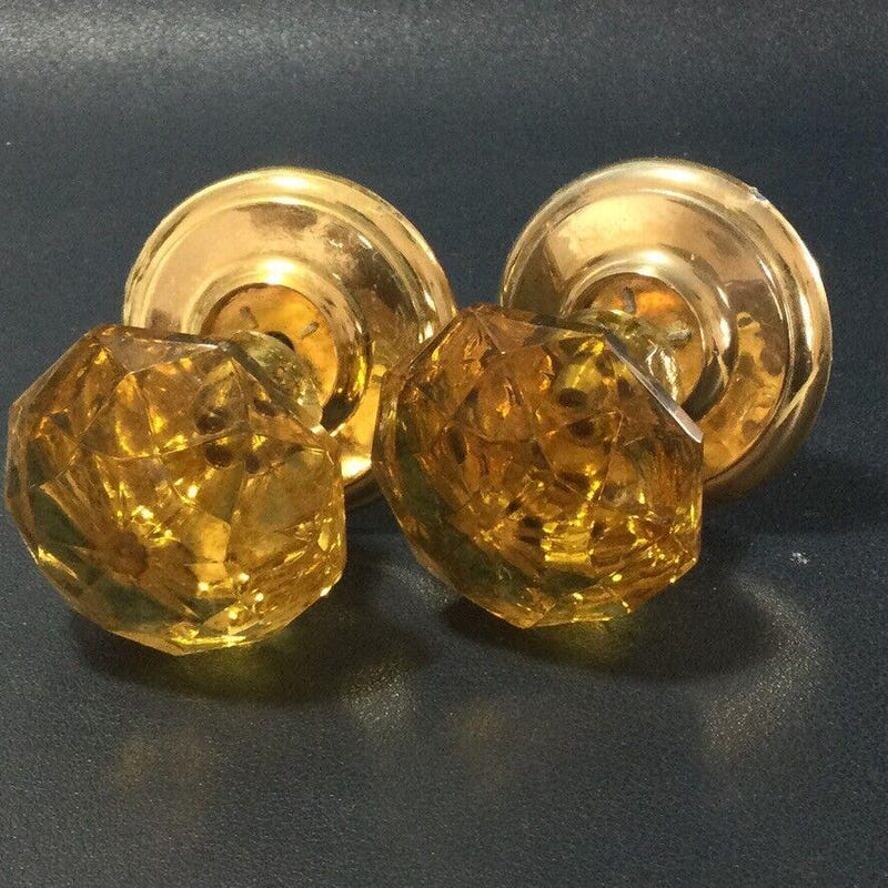 Amber Glass Knobs - Etsy