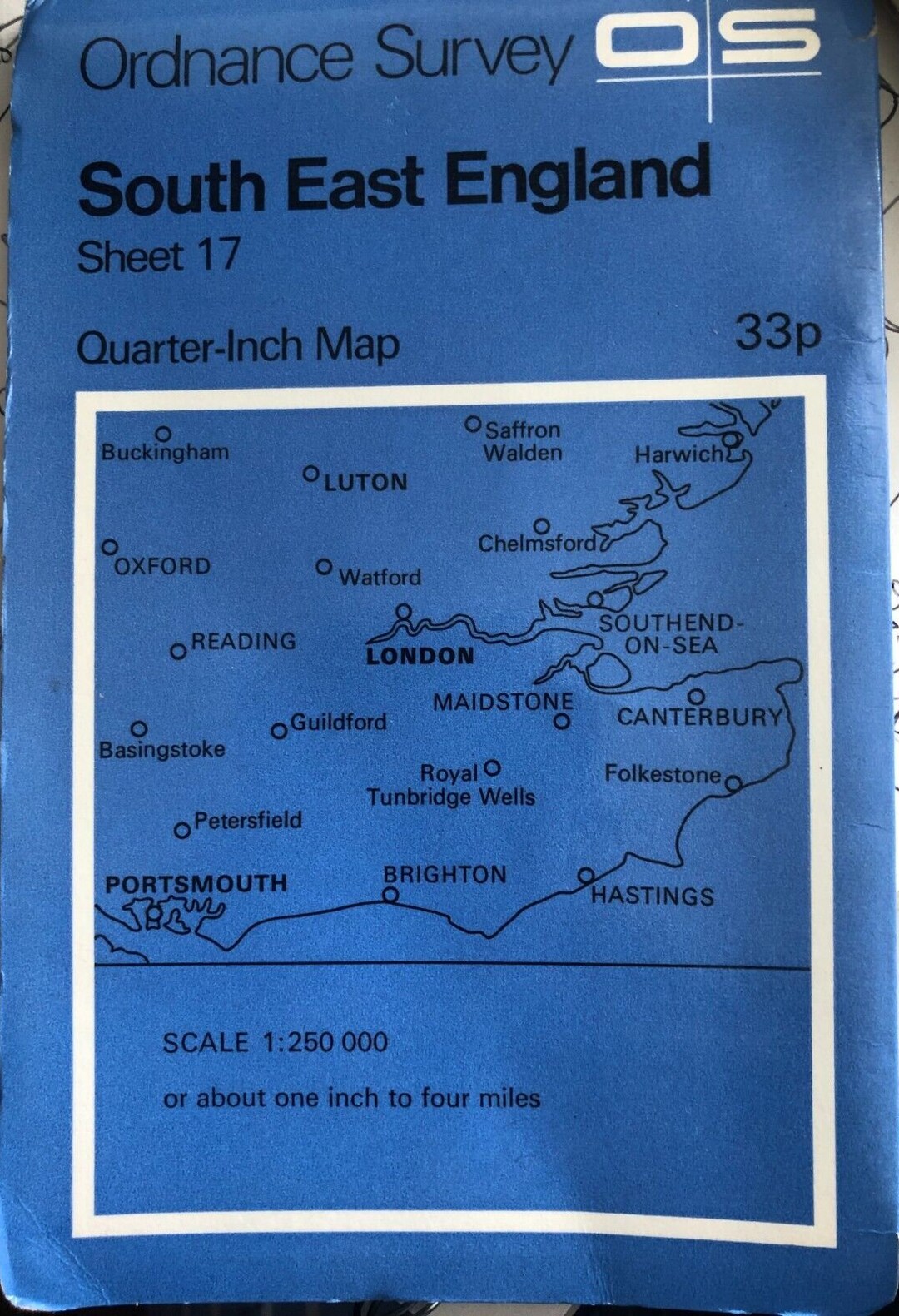 Ordnance Survey Quarter Inch Map Sheet 17 South East England - Etsy