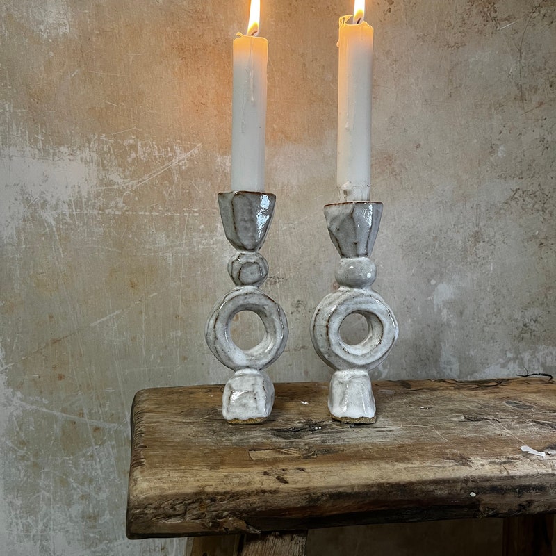 Ceramic Candlesticks - Etsy