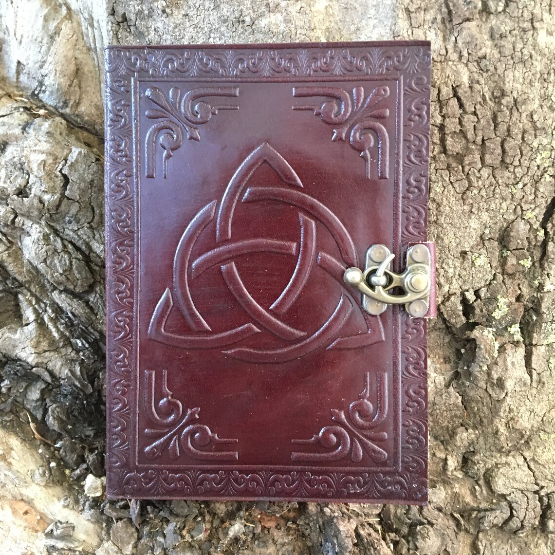 Leather Journal Embossed Leather Journal Leather Notebook | Etsy