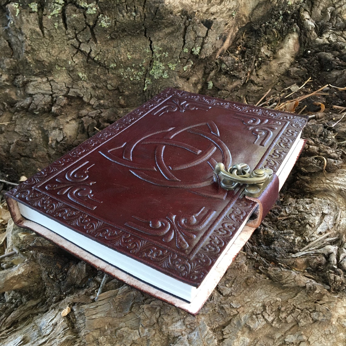 Leather Journal Embossed Leather Journal Leather Notebook | Etsy