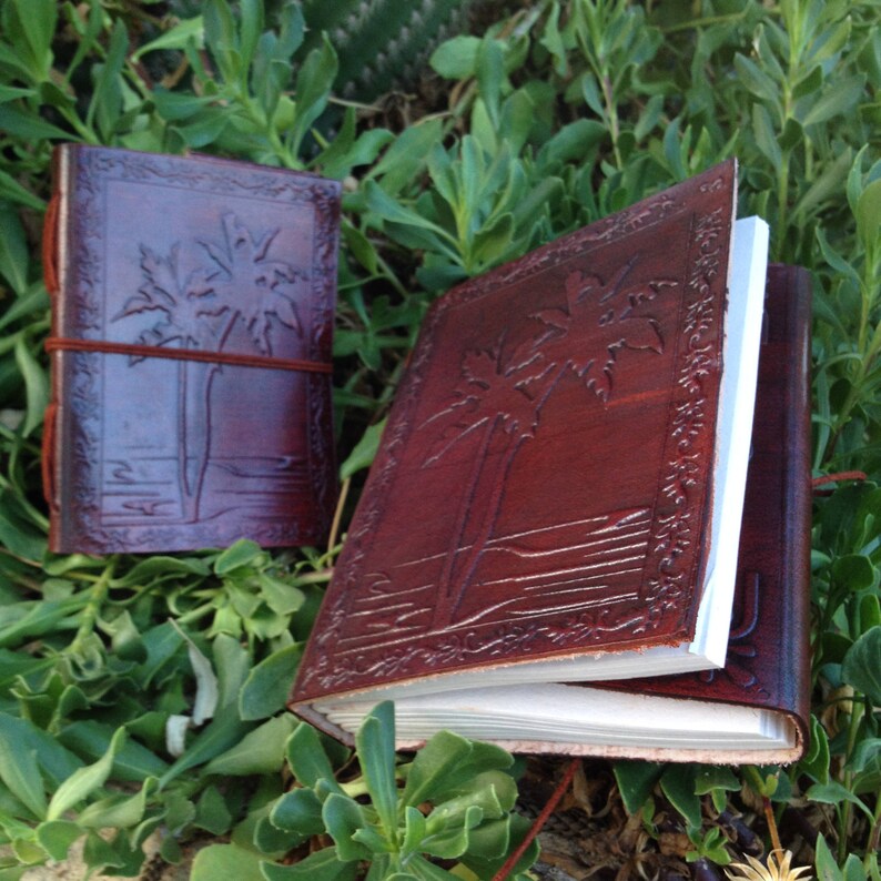 Leather Journal Handmade Notebook Rustic Journal Embossed Journal ...