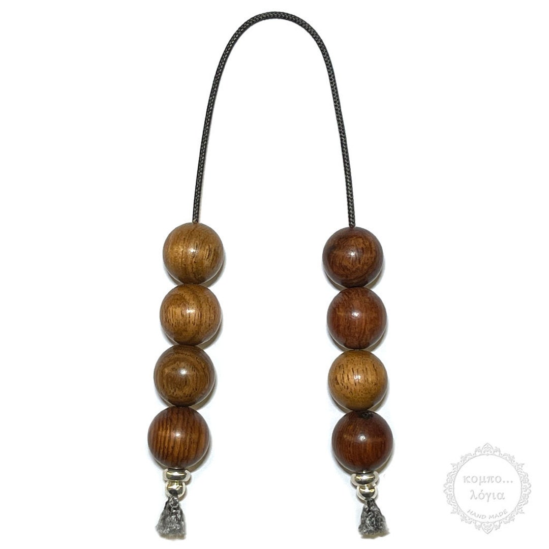 Sandalwood Begleri – Mini Komboloi With Tibetan Silver Metals - Etsy