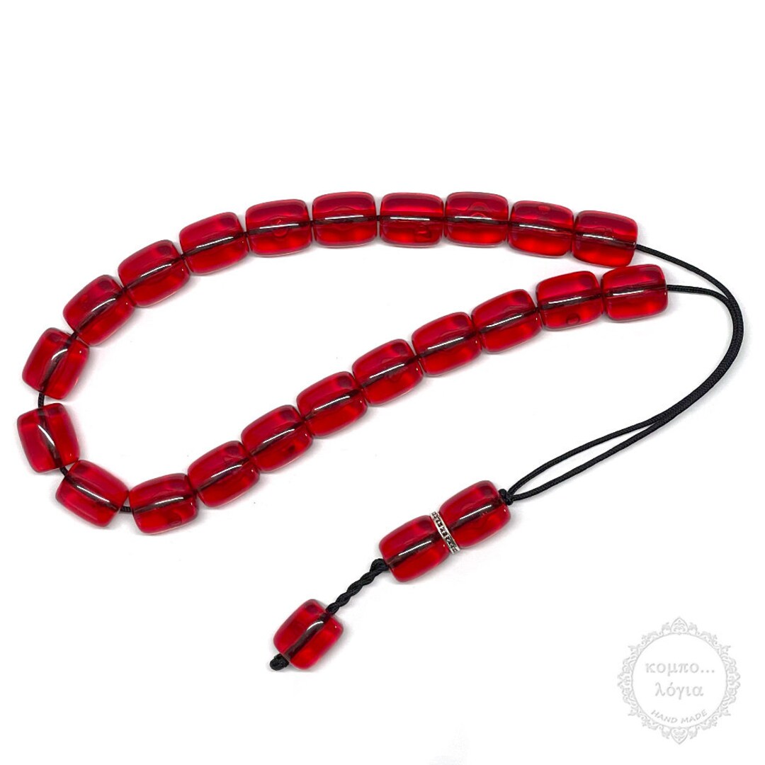 Handmade Traditional Komboloi Created With 21+3 Resin Beads in Barrel ...