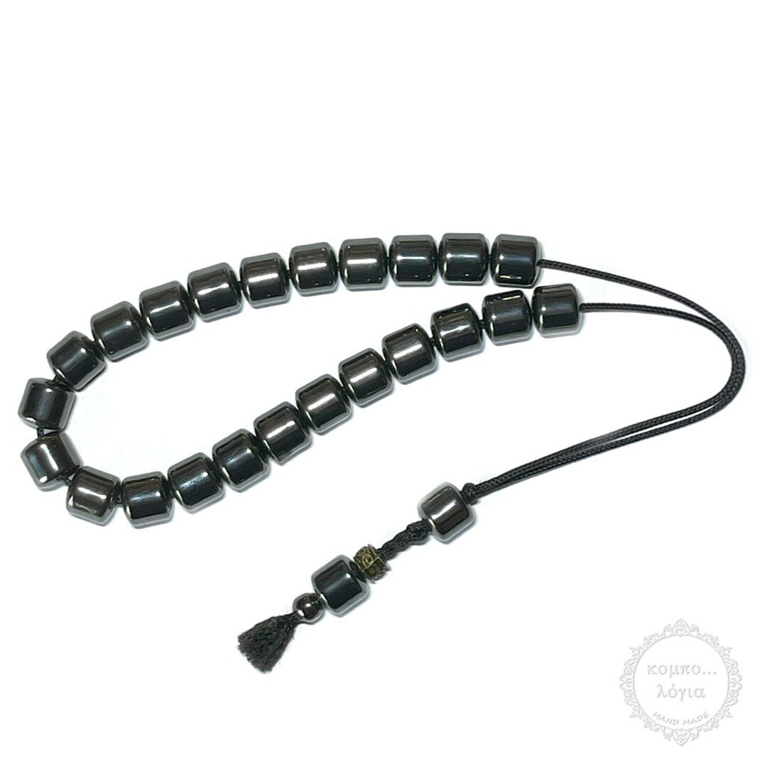 Hematite Handmade Komboloi Created With 23+2 Hematite Beads in Drum ...
