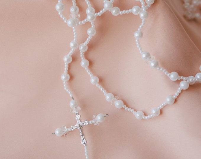 Pearl Rosary Unity Cord Lasso Yugal for Filipino Wedding - Etsy