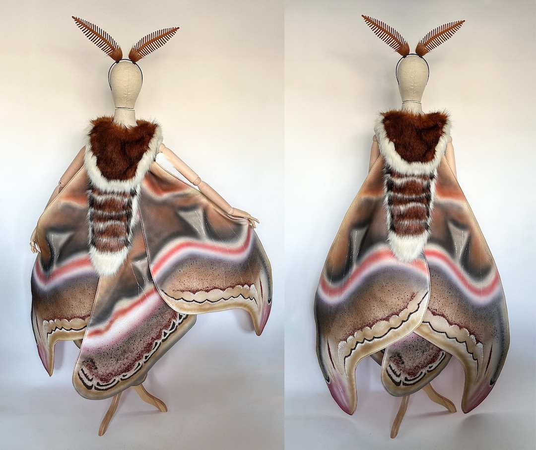 Atlas Moth Wings Costume Cape Hand-painted Wings Fantasy Clothing ...