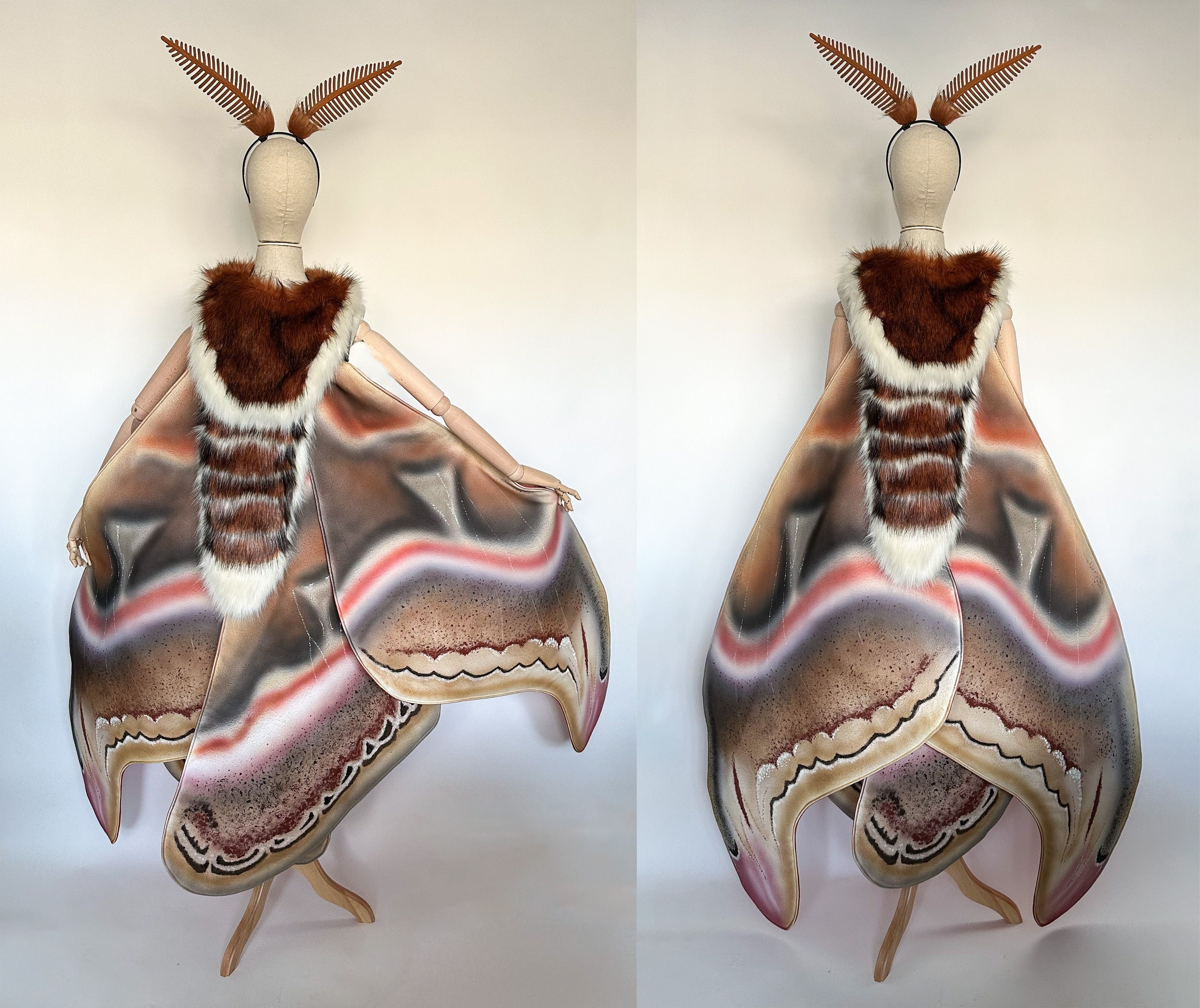 Atlas Moth Wings Costume Cape Hand-painted Wings Fantasy Clothing ...