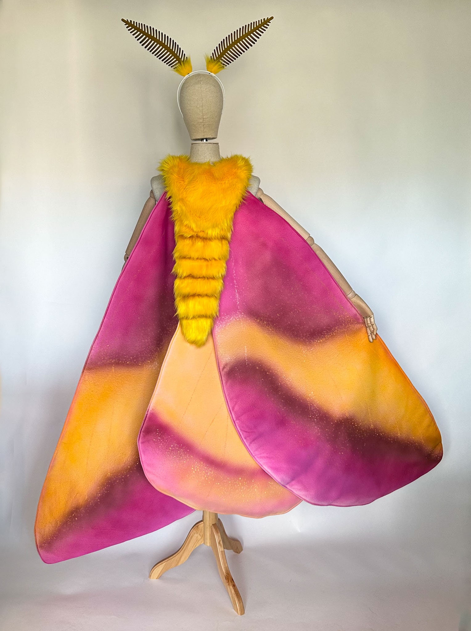 Rosy Maple Moth Costume Fantasy Wings Hand Painted - Etsy