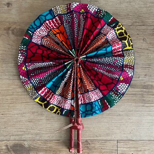 African Print Folding Hand Fan african Print Fan Ankara - Etsy