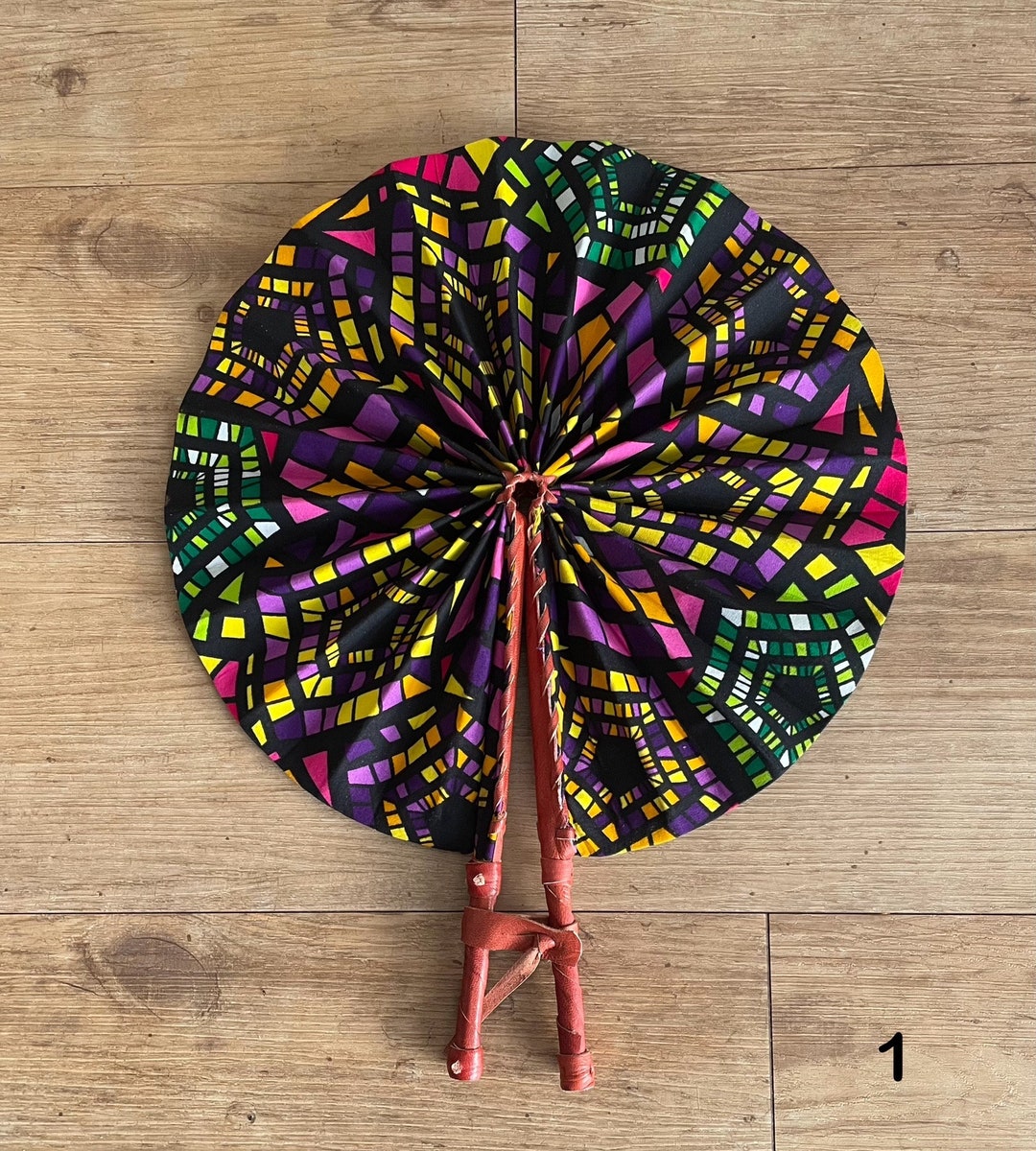 Kente Fan African Print Fan Ankara Fabric Fan African Print Folding ...
