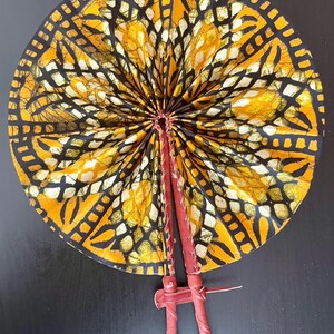 African Print Fan| Ankara Fabric Fan| African Print Folding Hand Fan ...