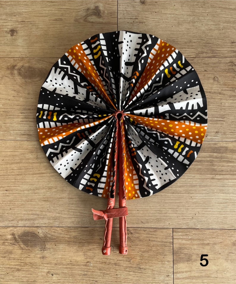 Kente Fan African Print Fan Ankara Fabric Fan African Print Folding ...