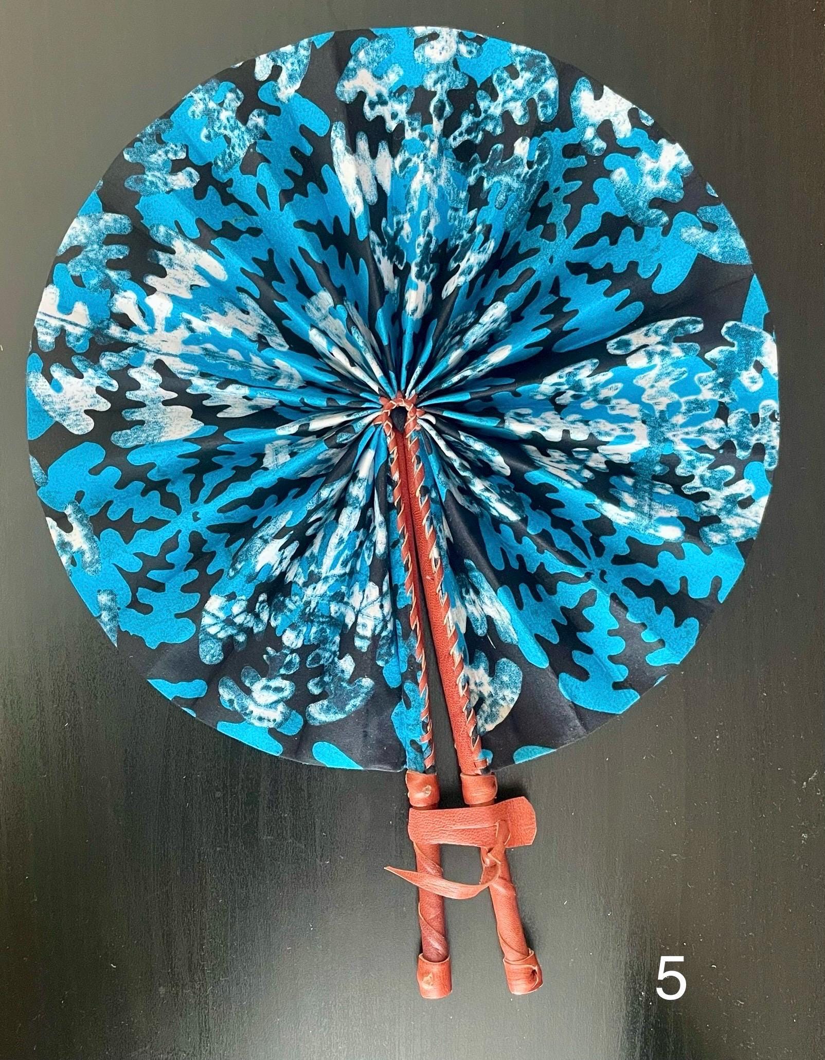 African Print Fan| Ankara Fabric Fan| African Print Folding Hand Fan ...