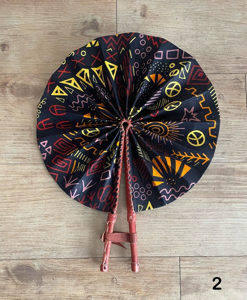 African Print Folding Hand Fan african Print Fan Ankara - Etsy
