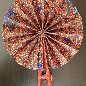 African Print Folding Hand Fan |african Print Fan | Ankara Fabric Fan ...
