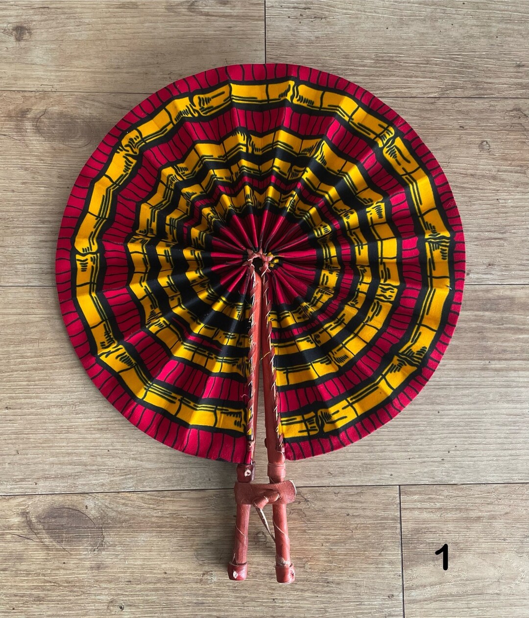 Handmade Leather Fan African Print Fan Ankara Fabric Fan - Etsy