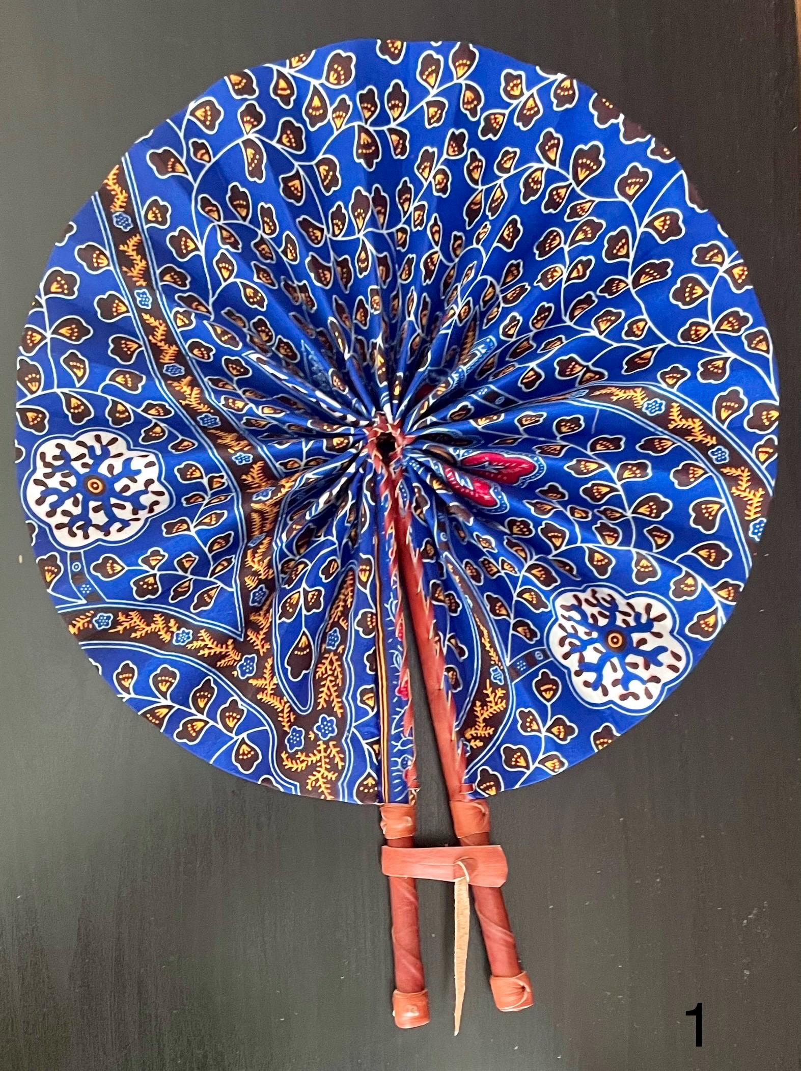 African Print Folding Hand Fan |african Print Fan | Ankara Fabric Fan ...
