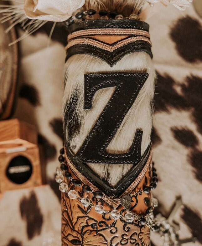 Custom Hand Tooled Bouquet Leather Wrap - Etsy