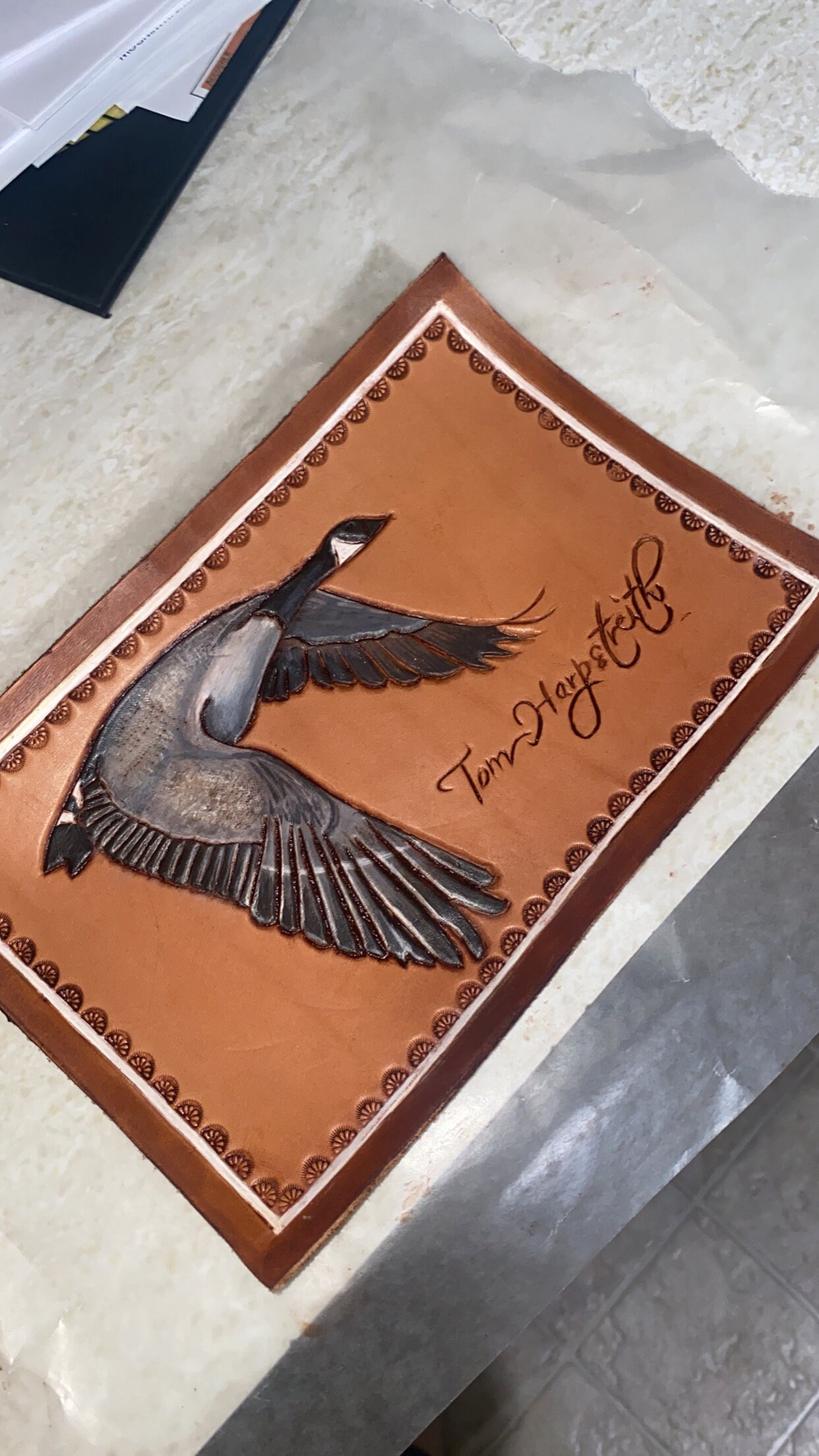 Custom Hand Tooled Leather Patch - Etsy