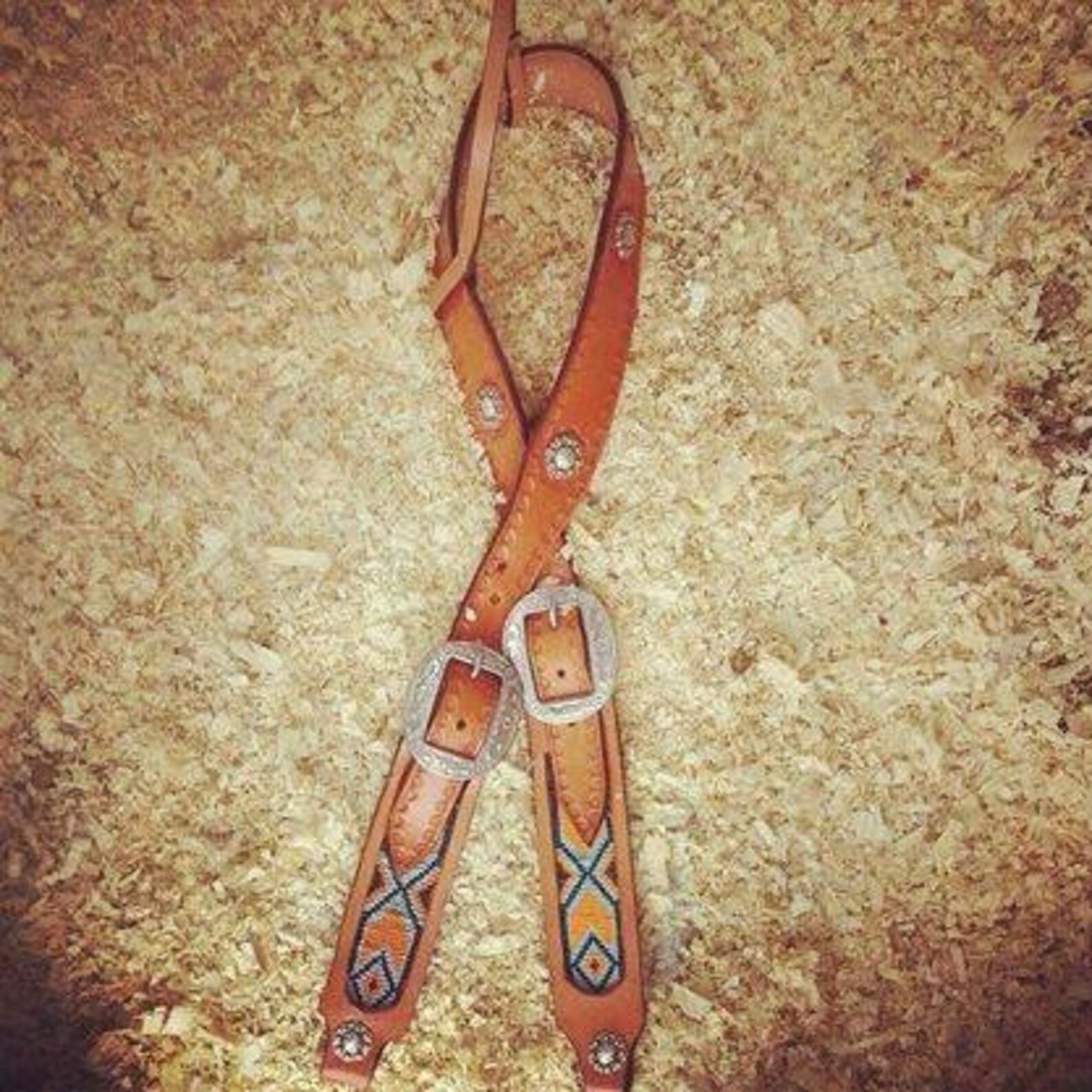 Custom Hand Beaded, Hand Leather Headstall - Etsy