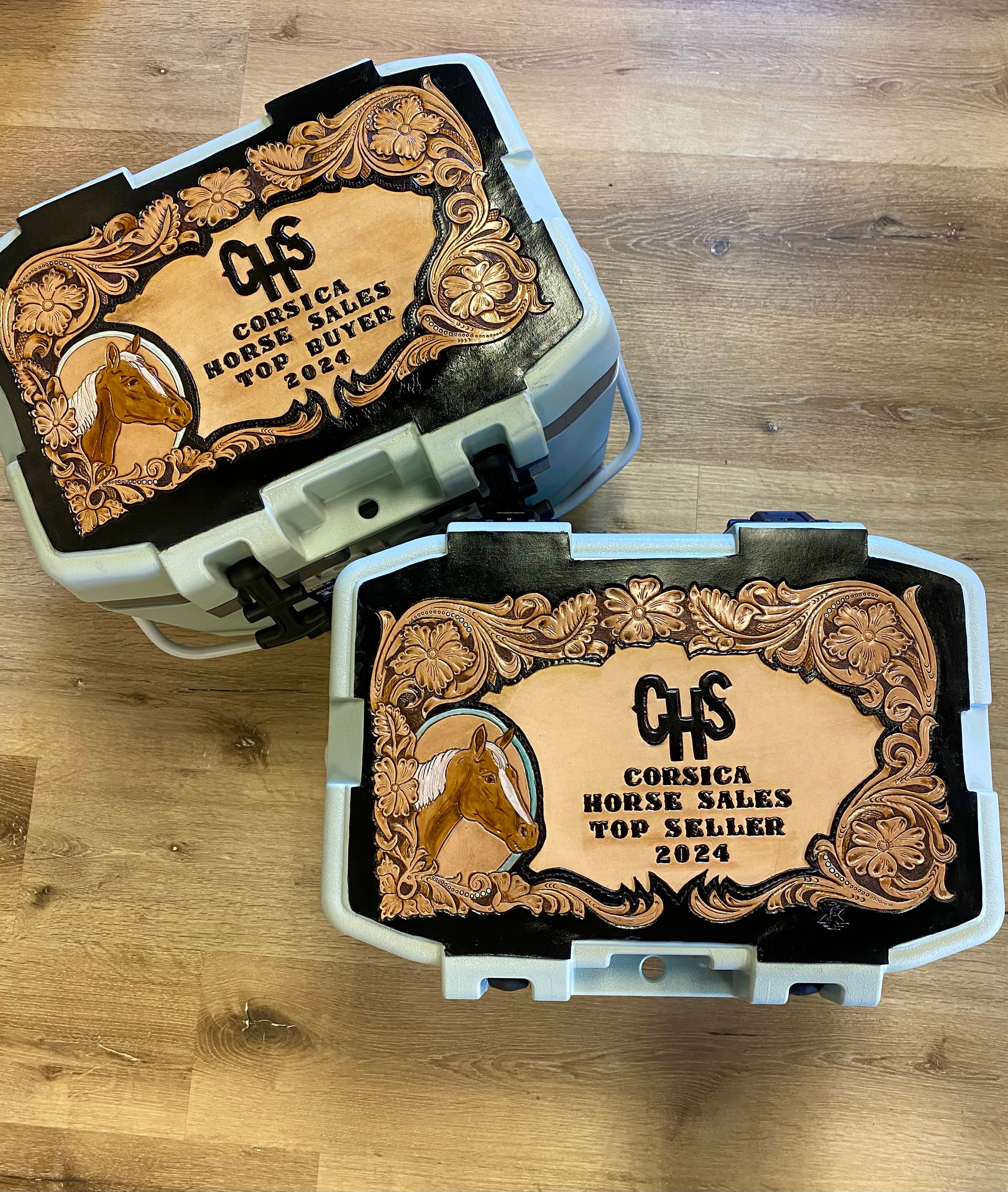 Custom Hand Tooled Leather Cooler Lid - Etsy