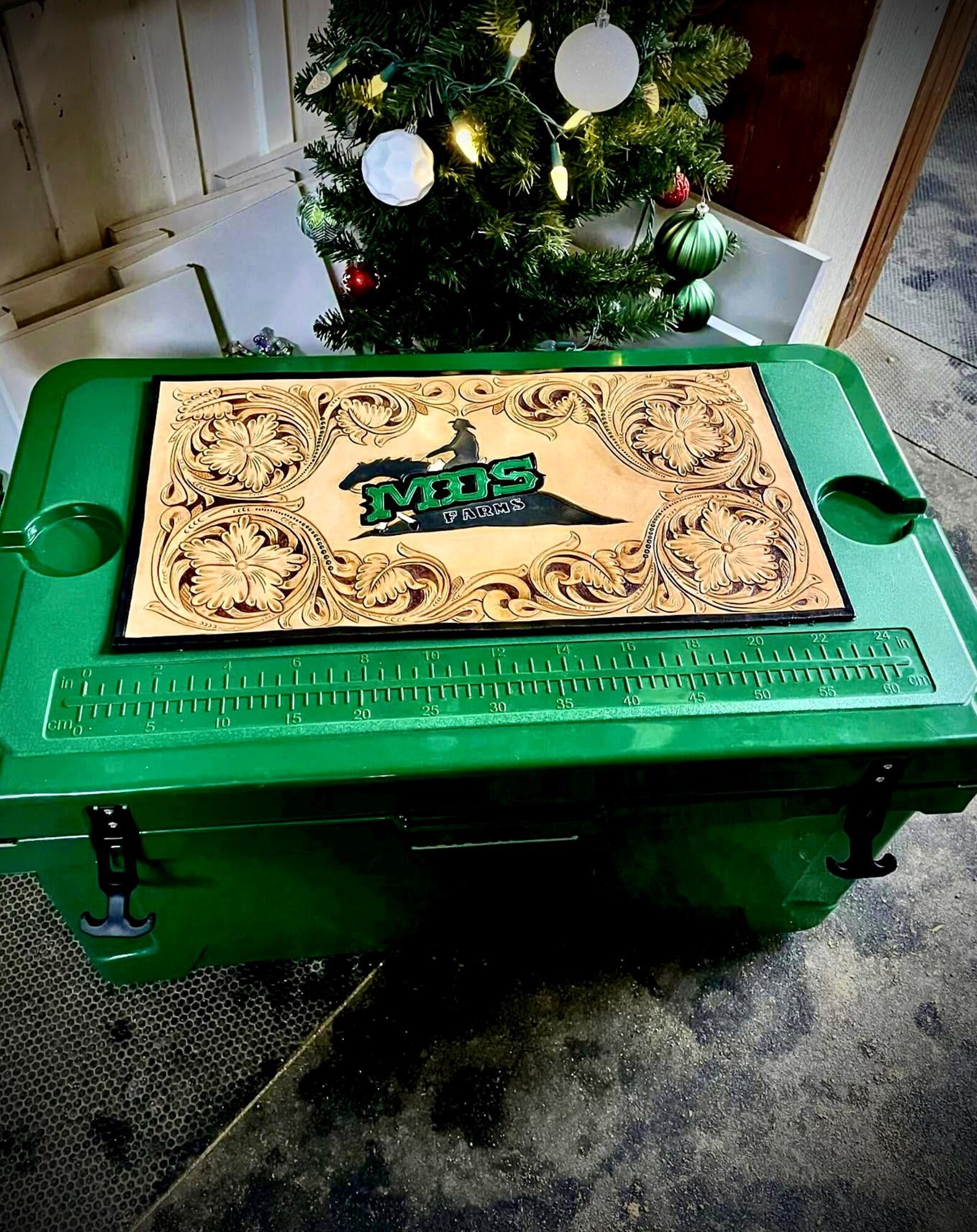 Custom Hand Tooled Leather Cooler Lid - Etsy