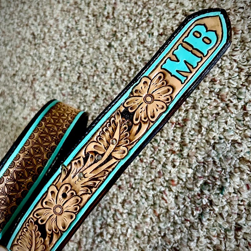 Leather Belt Hand Stamped - Etsy