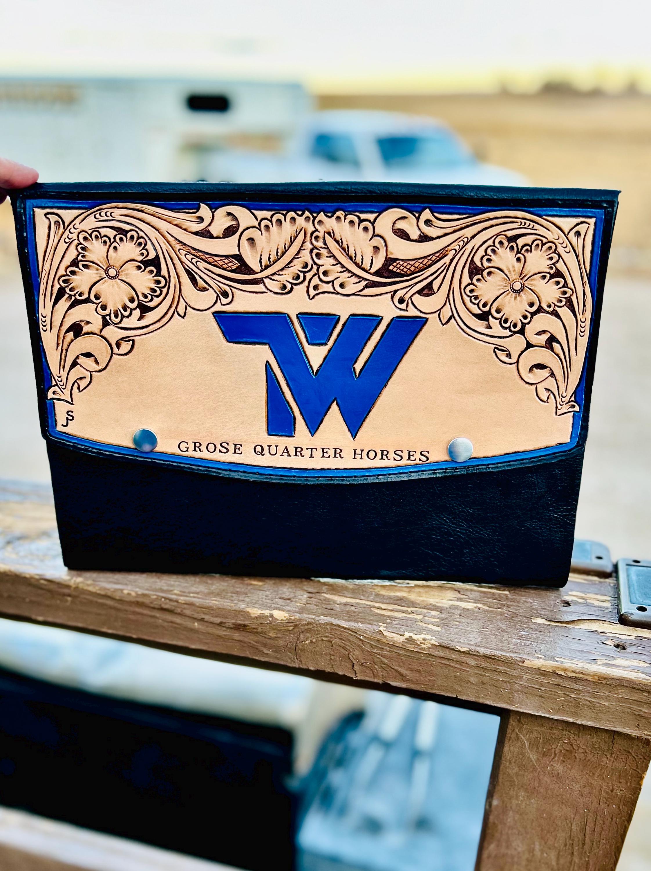 Custom Leather Hand Tooled 7 Pocket Accordion File Folder - Etsy