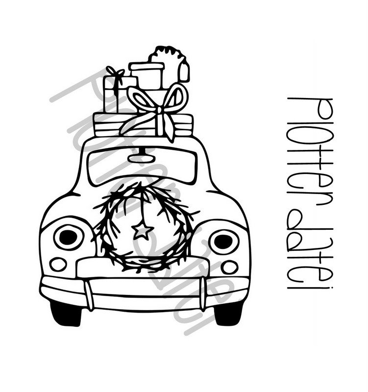 Plotterdatei Weihnachtsauto in png, svg und jpg - Etsy.de
