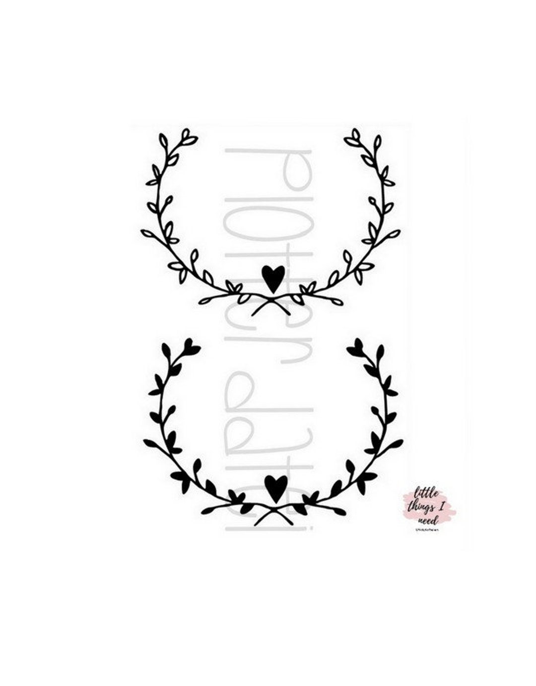 Plotter File ranke Mit Herz in Png, Svg and Jpg - Etsy