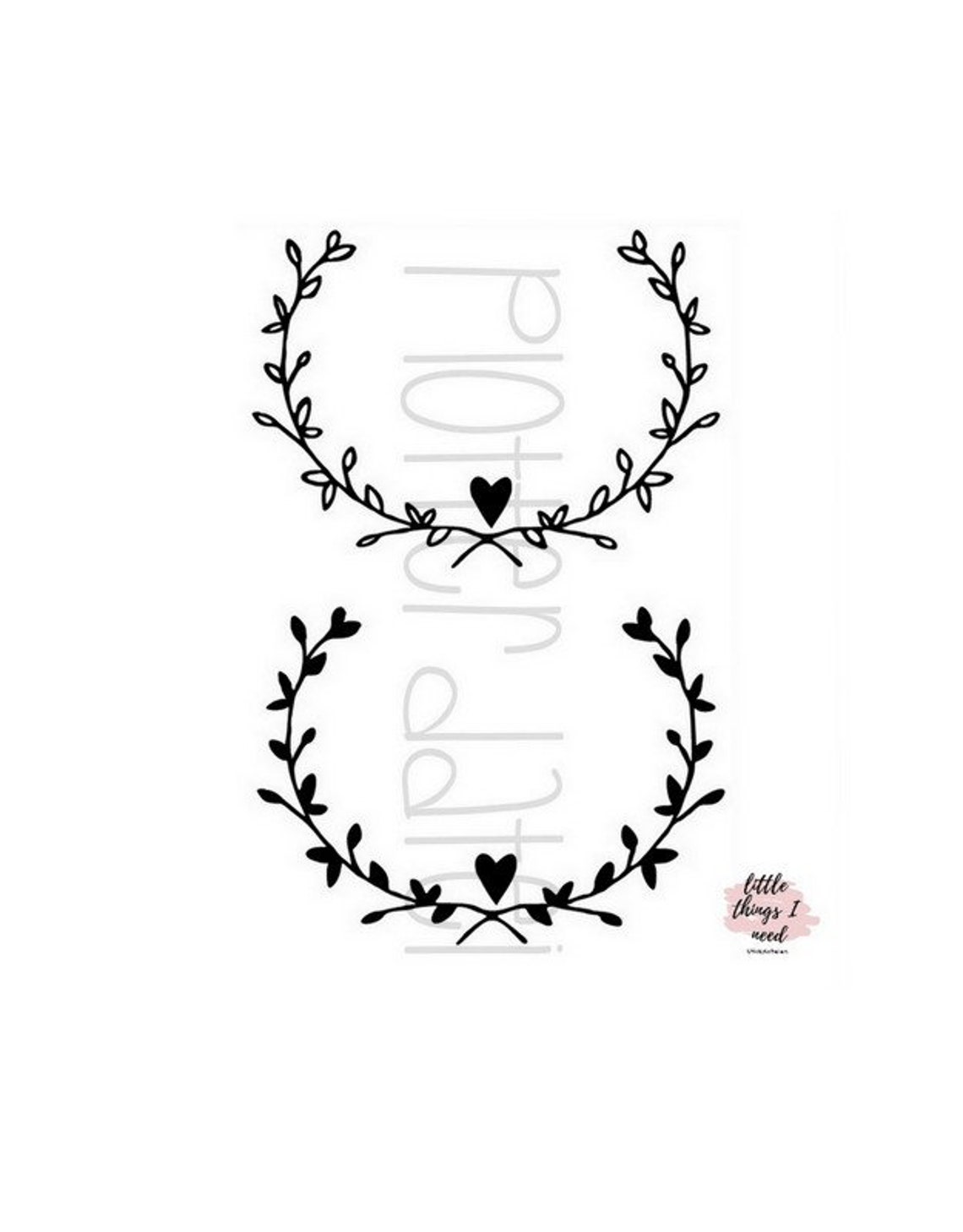 Plotterdatei Ranke mit Herz in png svg und jpg | Etsy