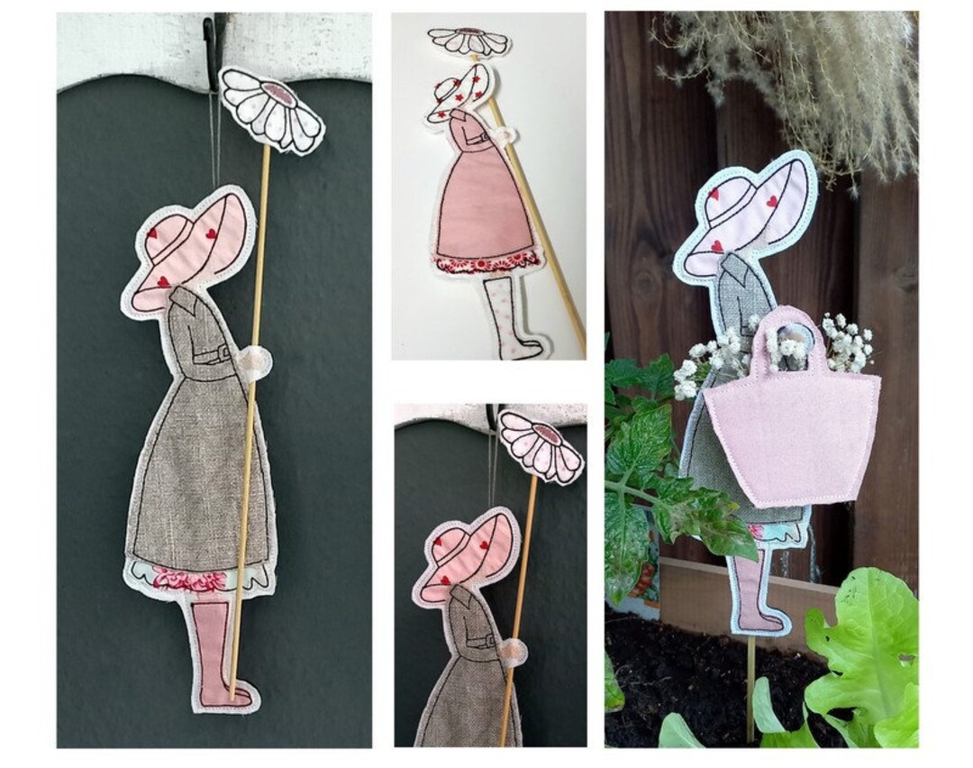 Embroidery File leni 13x18 to 18x30 With Flower and Bag - Etsy