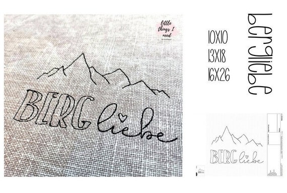 Stickdatei Bergliebe 10x10 bis 16x26 - Etsy