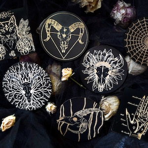 Mix & Match Wooden Coaster Set • Laser Cut Engraving • Gothic Home ...