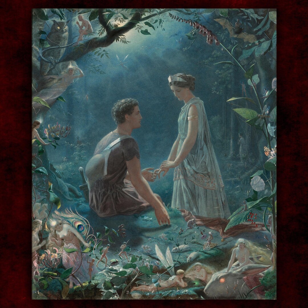 Hermia and Lysander in A Midsummer Night Dream by John Simmons Giclée ...