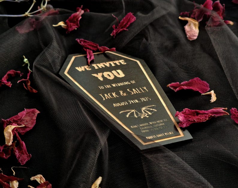 Personalized Coffin Wedding Invitations in Bulk • Wooden Wedding ...