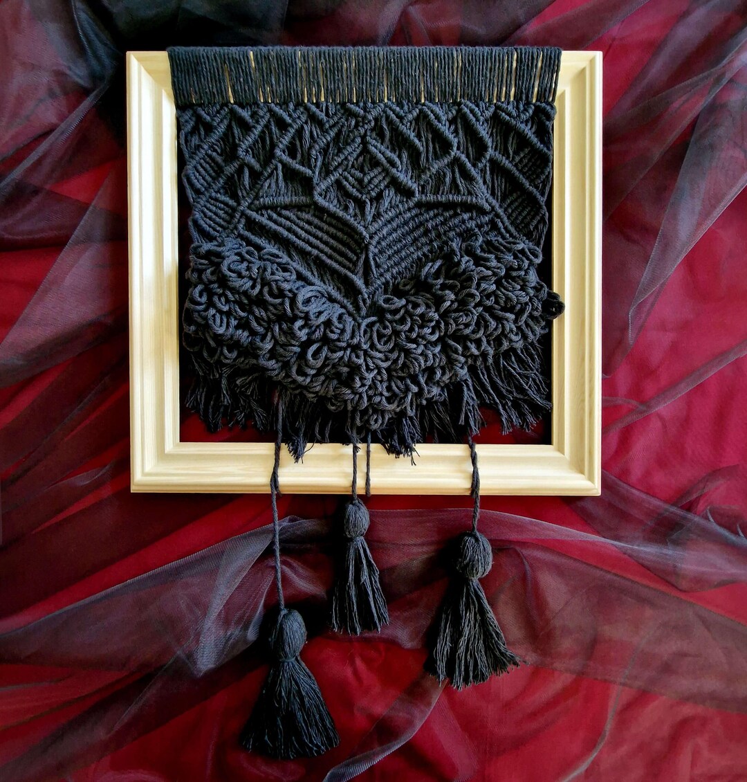 Dark Fantasy - Macramé Wall Hanging • Gothic Home Decor • Hanging ...