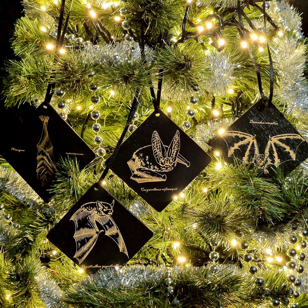 Bats Wooden Christmas Tree Ornament Set • Christmas Tree-decore • Home ...