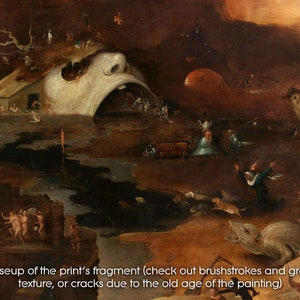 Christs Descent Into Hell by Follower of Hieronymus Bosch Giclée Canvas Print (1500s) • Gift for ...