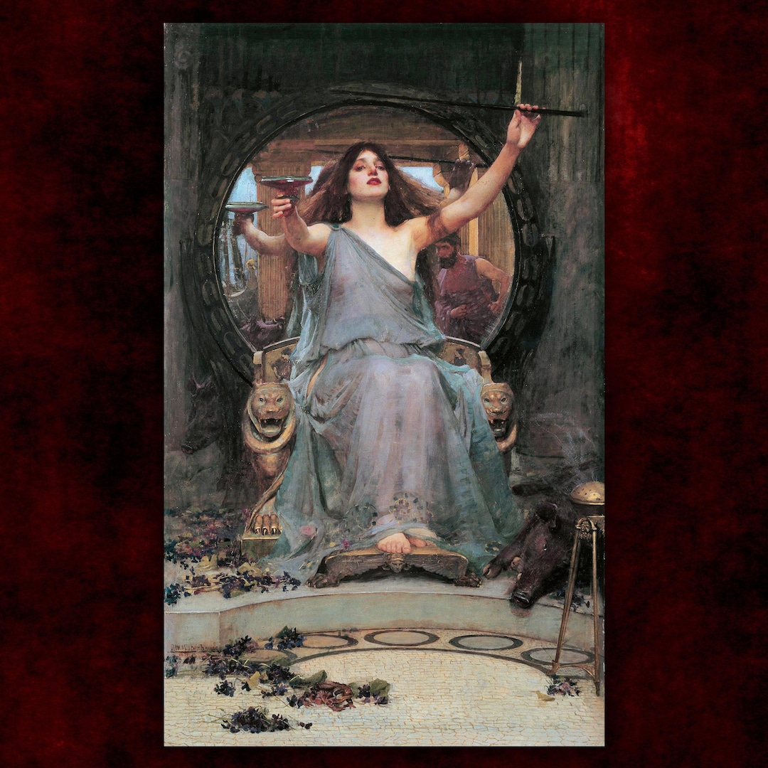 Stretched Canvas Print | Circe Offering the Cup to Ulysses by John ...