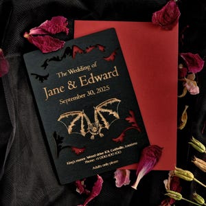 Personalized Bats Wedding Invitations in Bulk • Keepsake Wedding Decore ...