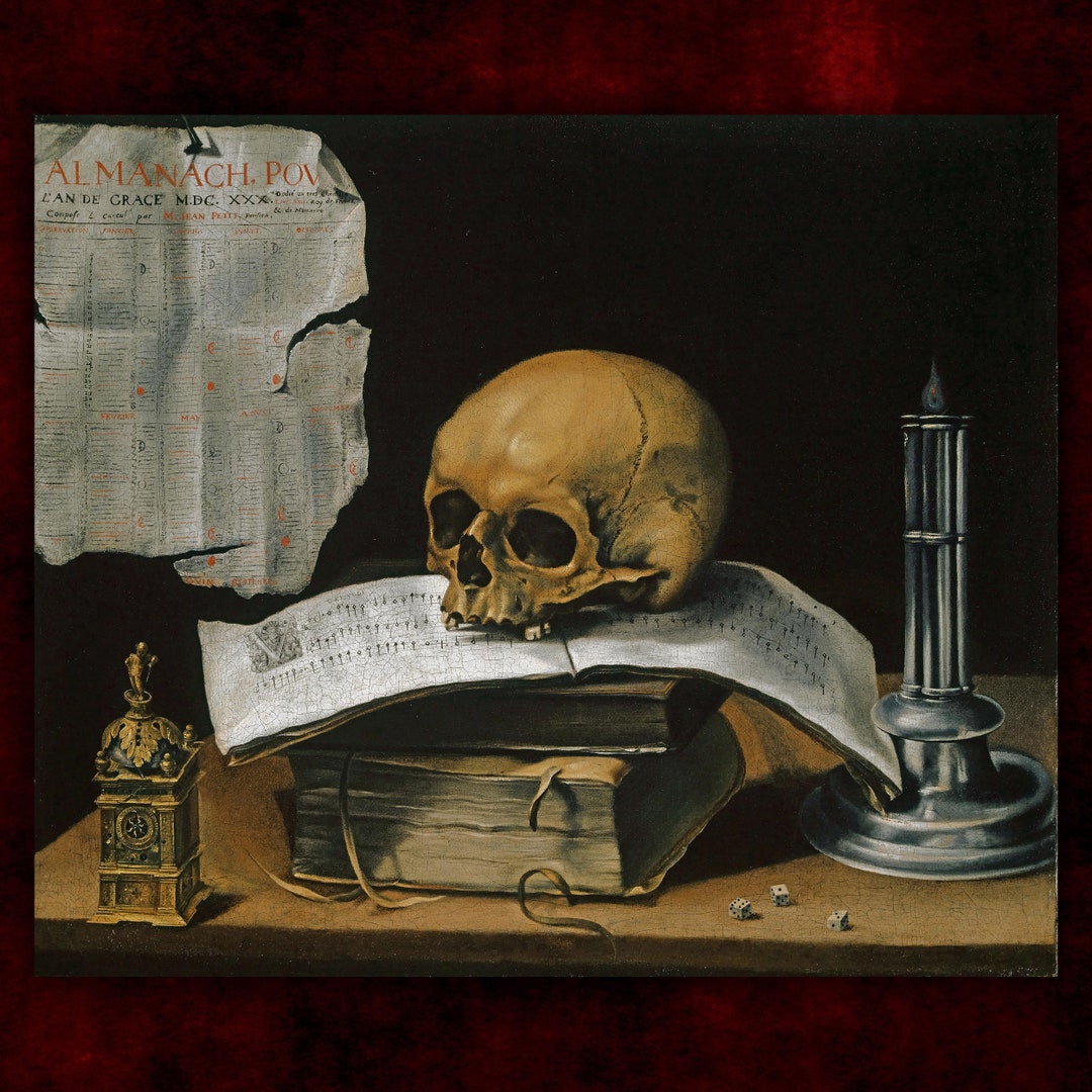 Vanitas Still Life With Skull by Sebastian Stoskopff Canvas Print (1630 ...