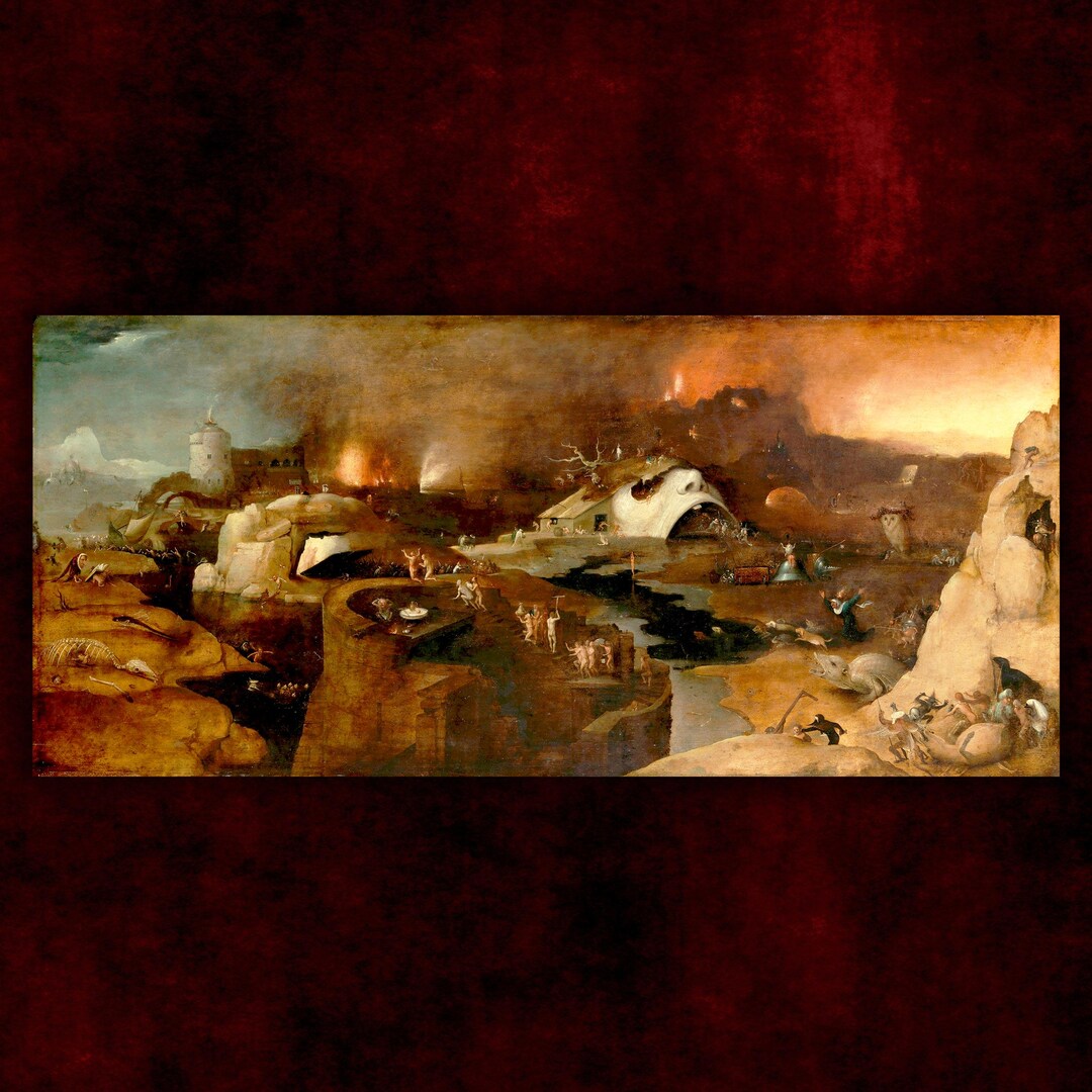Christs Descent Into Hell by Follower of Hieronymus Bosch Giclée Canvas Print (1500s) • Gift for ...
