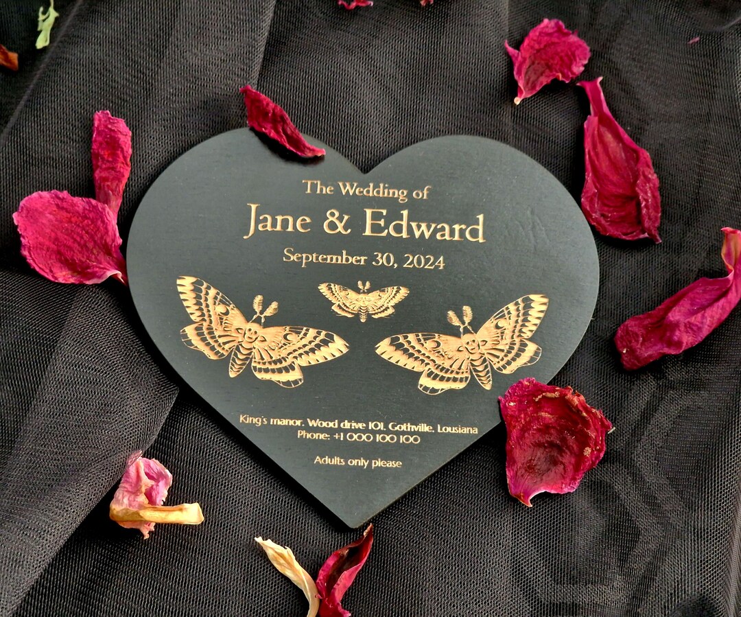 Personalized Love Moths Wedding Invitations in Bulk • Keepsake Wedding ...