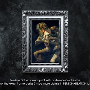 Saturn Devouring His Son by Francisco De Goya Canvas Print (1819 ...