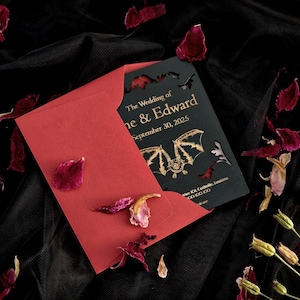 Personalized Bats Wedding Invitations in Bulk • Keepsake Wedding Decore ...