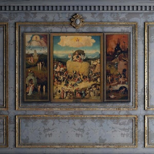 The Haywain Triptych by Hieronymus Bosch (1516) • Classical Art Canvas Print • 3 Piece Gallery ...