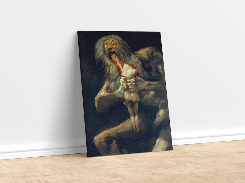 Saturn Devouring His Son by Francisco De Goya Canvas Print (1819 ...