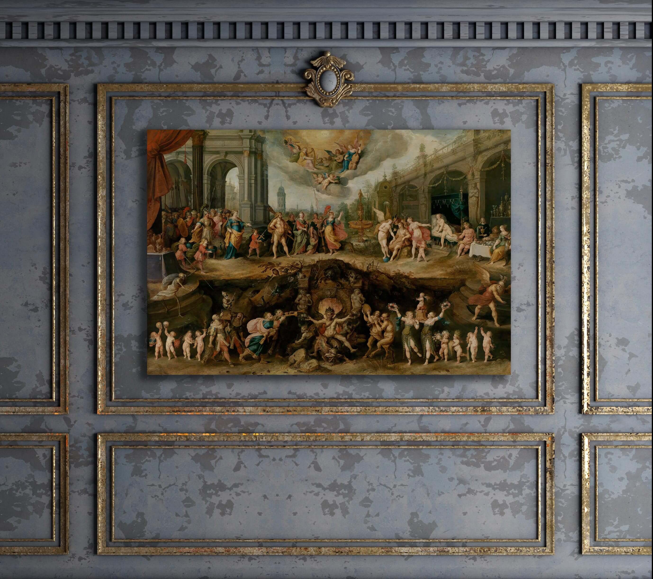 Mankind's Eternal Dilemma by Frans Francken Canvas Print (1633 ...